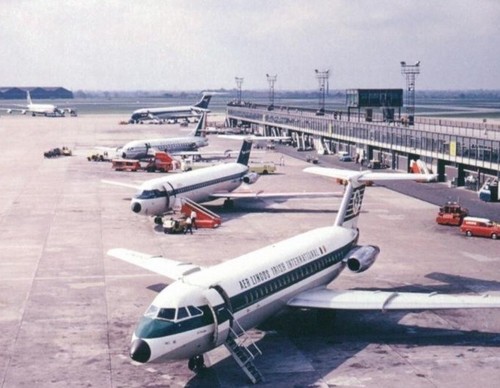 Manchester Airport - Aer Lingus BEA BAC-1-11 Alitalia Caravelle BOAC ...
