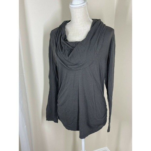Lucy Cowl Neck Top Gray Long Sleeve Pullover Spring Lightweight Size ...