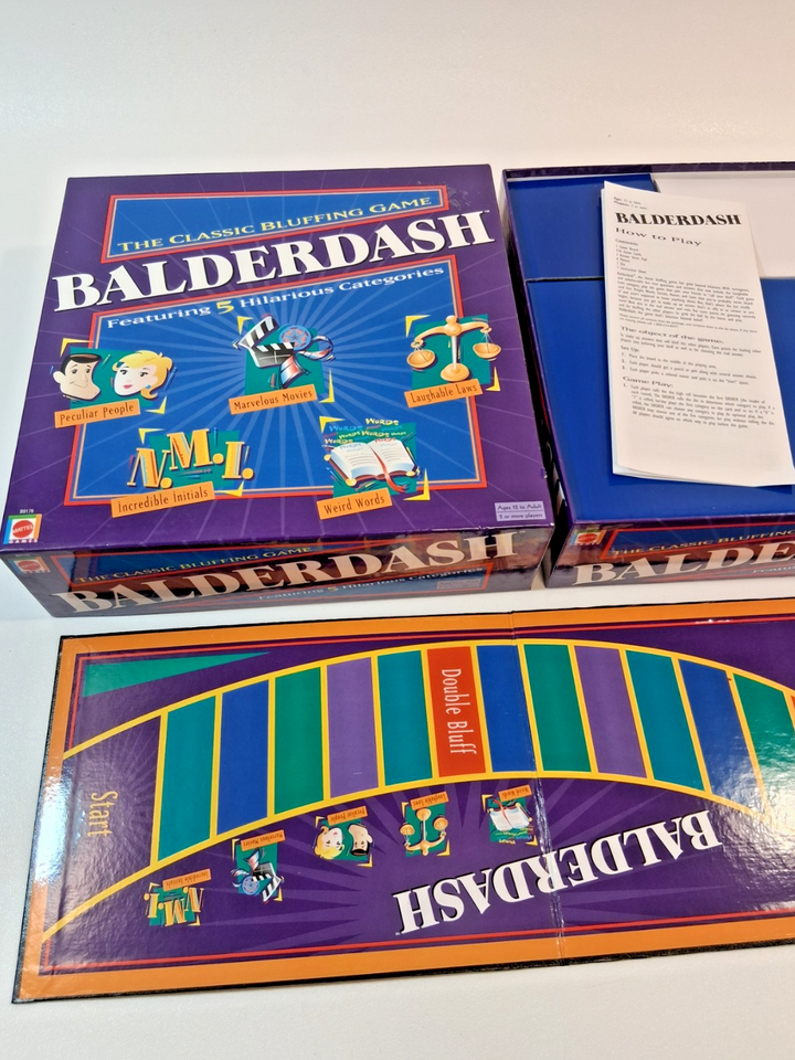 Balderdash Board Game A Classic Bluffing Game Mattel 2003 Complete-Free ...