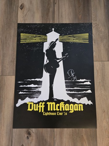 Duff Mckagan Guns N Roses Autographed Lighthouse Tour Poster 2024 | eBay
