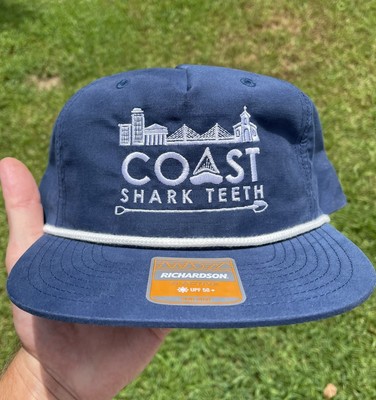 Shark Tooth Hat "Coast Shark Teeth” Snapback Shark Tooth Hunting Hat | eBay