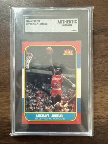 1986-87 Fleer - Michael Jordan #57 SGC Authentic Very Good Eye Appeal ...