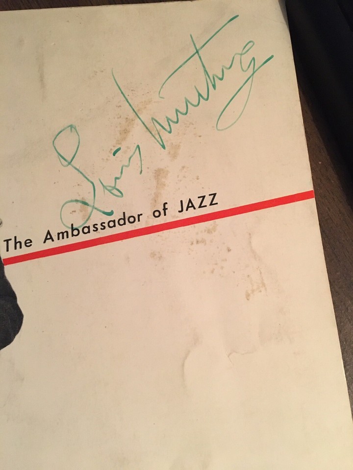 Louis Armstrong Velma Middleton Dual Signed Autographed Music Program ...