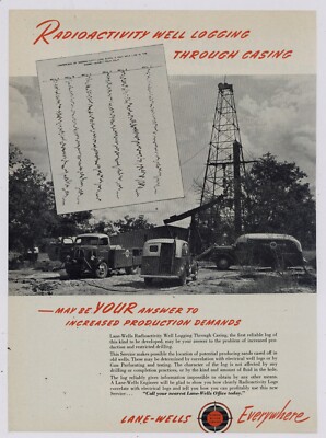 1941 Lane Wells Ad: Technical Oilfield Services - Radioactivity Well ...