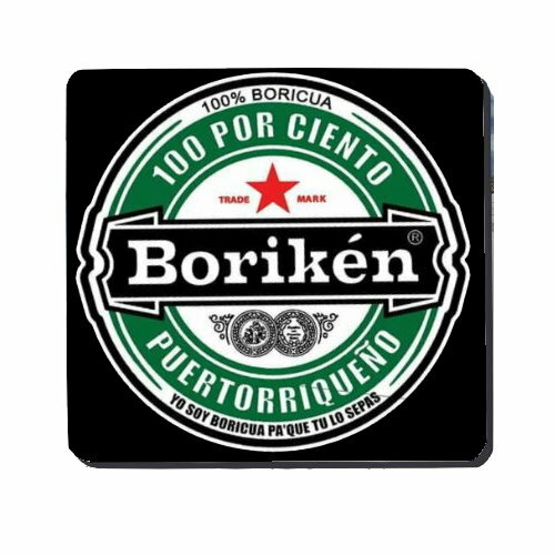 Boriken Square Coasters (Set 4 pcs) Boricua Puerto Rico Rican FREE ...