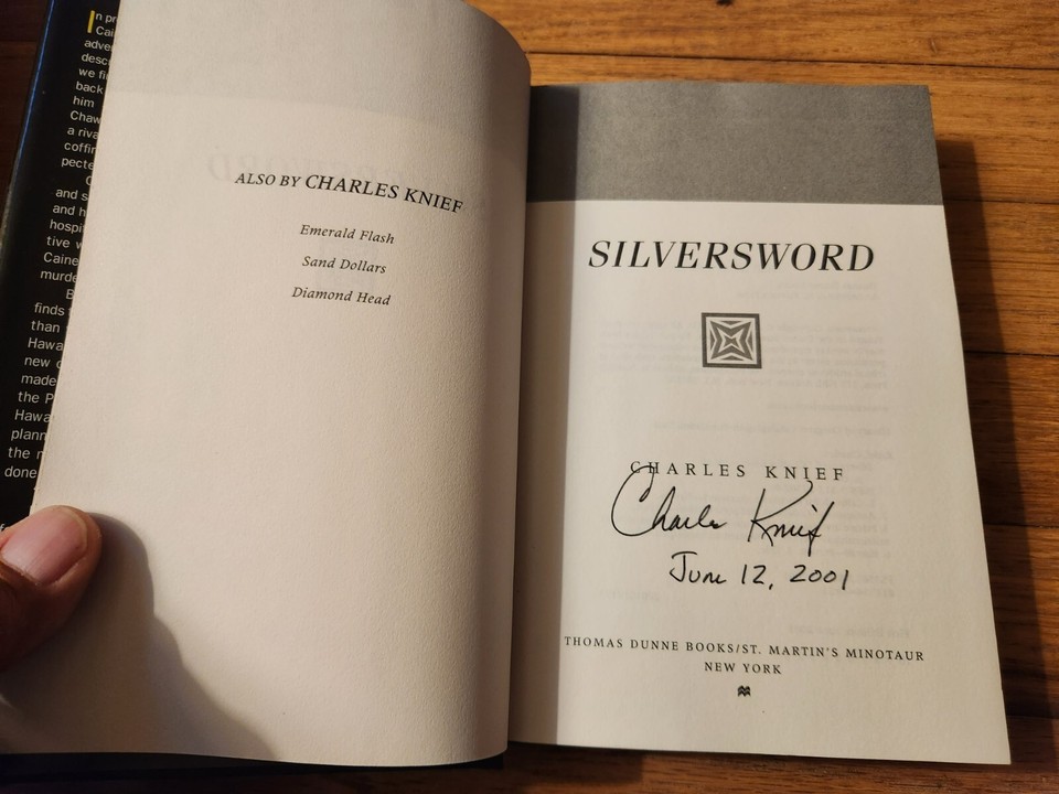 Charles Knief SIGNED Silversword John Caine 2001 First Edition ...