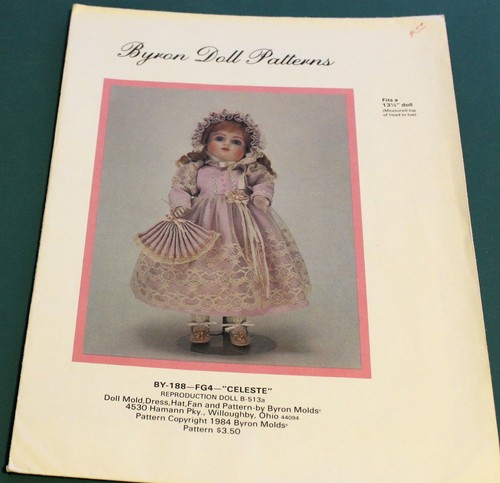 Byron Doll Patterns - CELESTE #BY-188 Fits - 13." Doll - Vintage 1984 ...