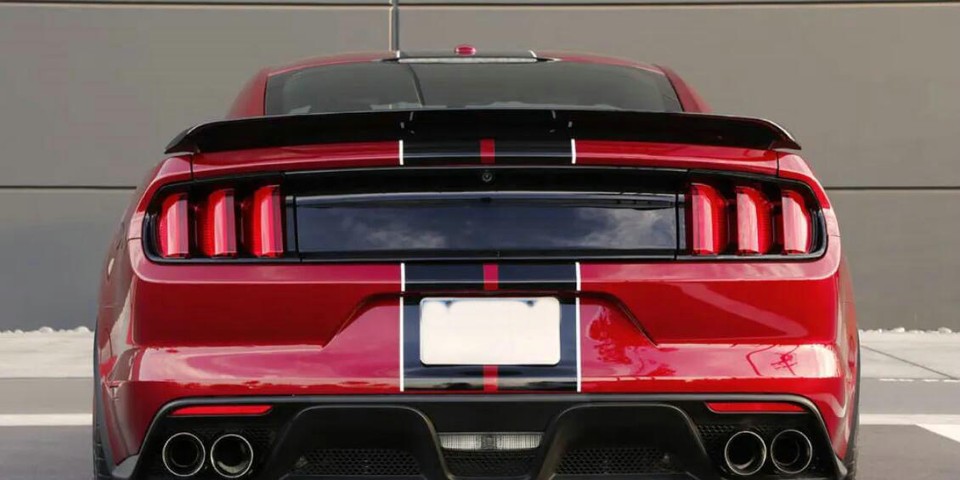 Graphic Racing Stripes Sticker For Ford Mustang GT500 GT350 Hood Roof ...
