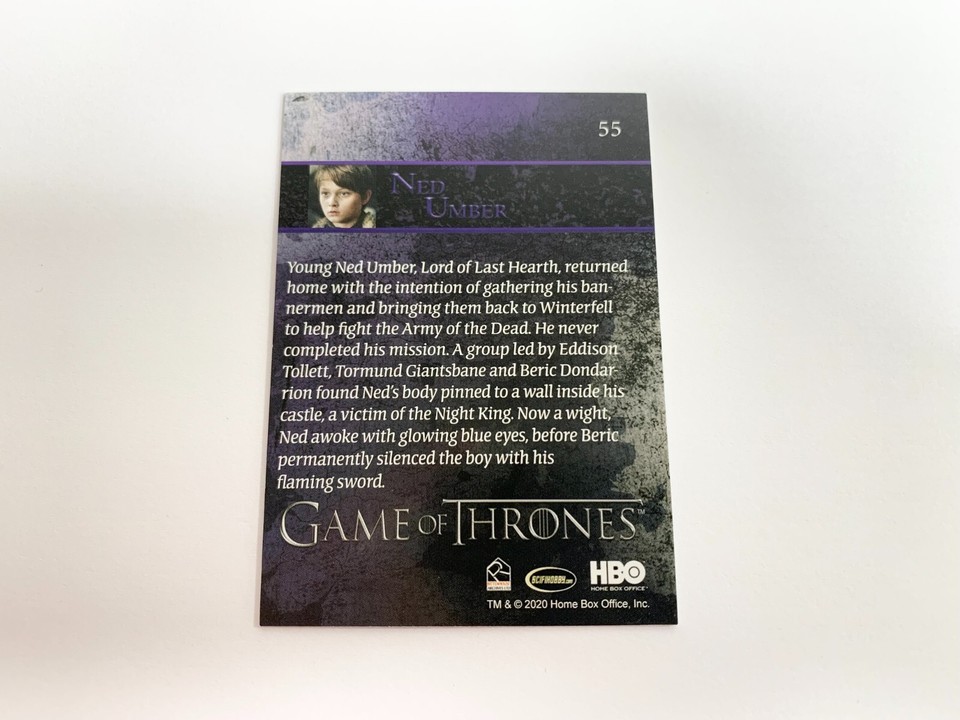 Ned Umber 2020 Rittenhouse Game of Thrones Season 8 Card # 55 | eBay