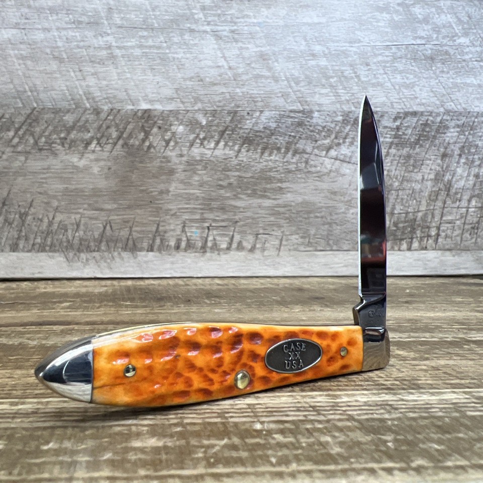 🔥Case XX – 2006 Standard Jig Whiskey Bone TEAR DROP Pocket Knife CV ...