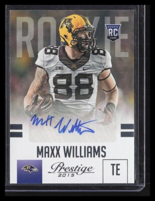 MAXX WILLIAMS 2015 Prestige Rookie Auto - Baltimore Ravens Arizona ...