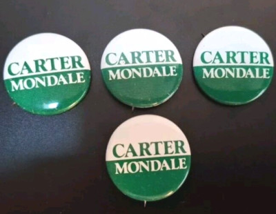 4 Vintage Jimmy Carter Walter Mondale Political Campaign Pinback Button ...