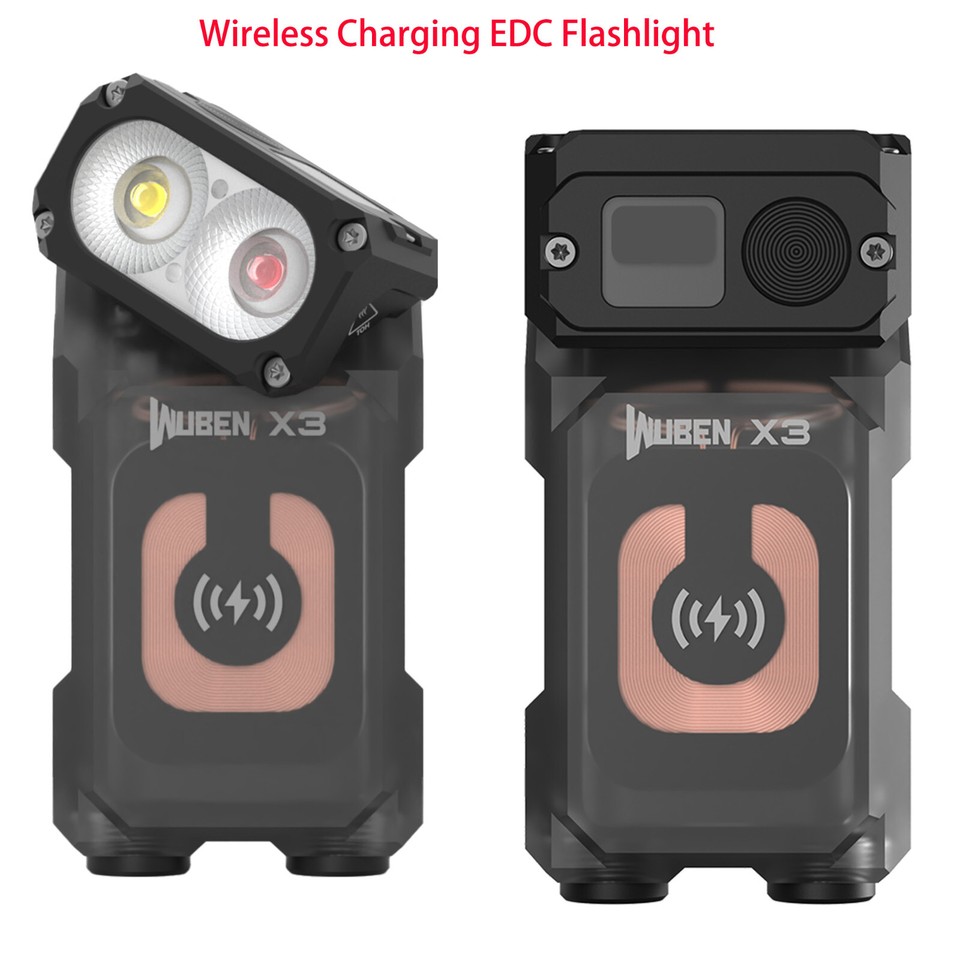 WUBEN X3 World First Wireless Charging EDC Mini LED Flashlight 700 ...