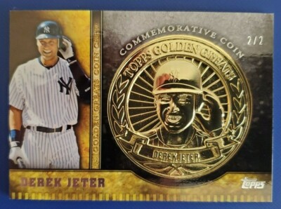 2012 TOPPS COMMEMORATIVE COIN DEREK JETER #2/2 @@ SUPER RARE @@ YANKEES ...