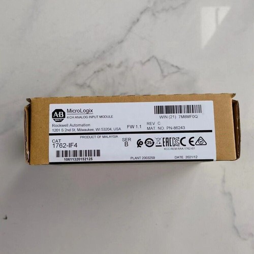 AB 1762-IF4 MicroLogix 4 CH Analog Input Module New Factory Sealed US ...