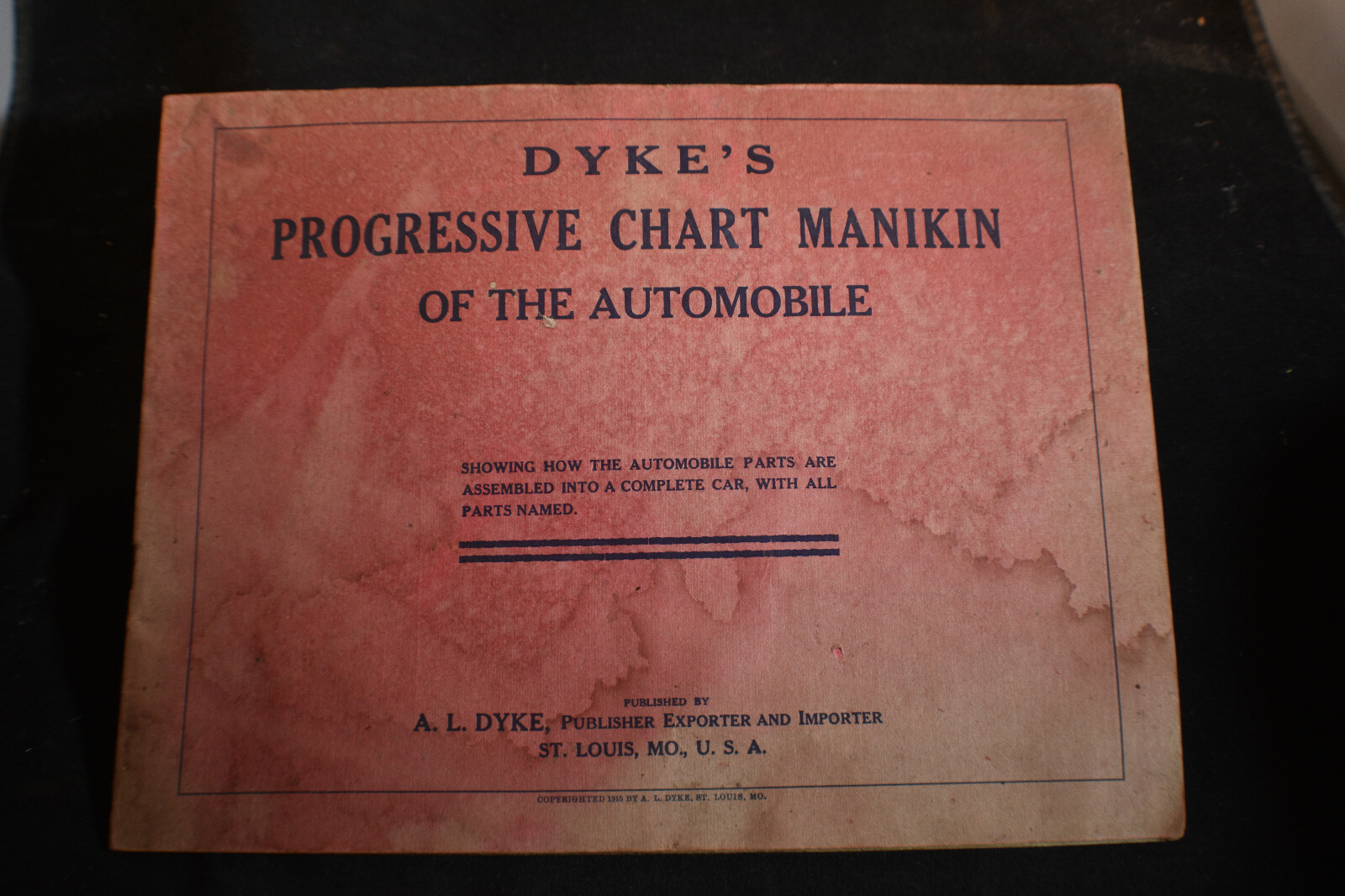 1915 Dykes Progressive Chart Manikin of the Automobile | eBay