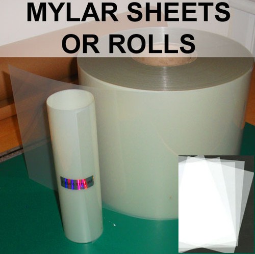 Mylar sheets 125 micron - 10 x A4 / 5 x A4 / 297mm x 4m rolls / A5 ...