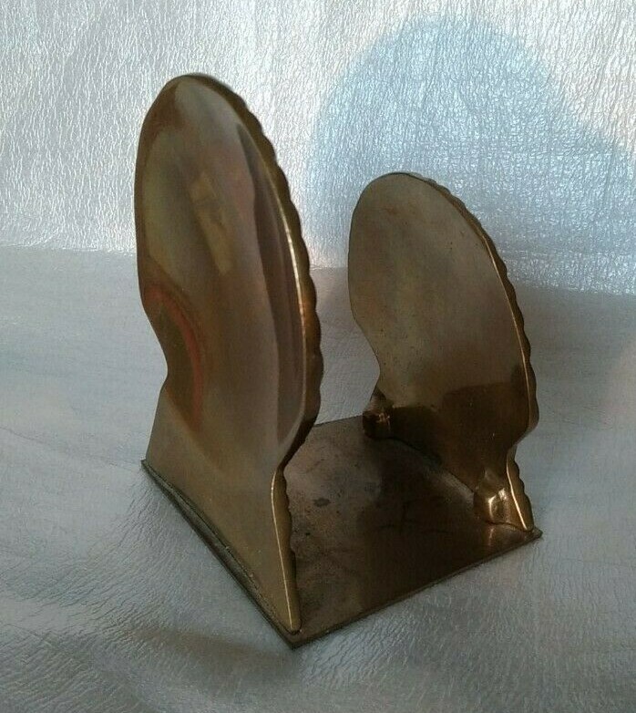Vintage Brass Shell Mail Caddy, Letter or Napkin Holder - 4" x 4" x 3 ...