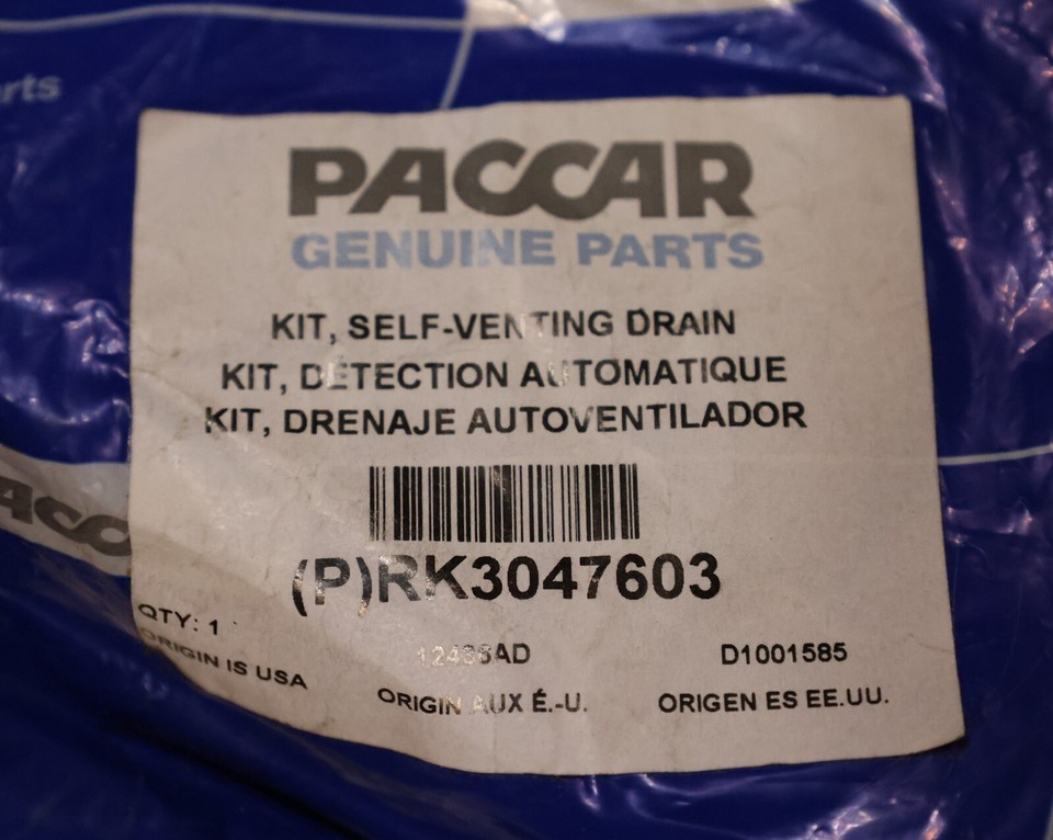 Paccar Self Venting Drain Kit Part # RK3047603 NEW | eBay