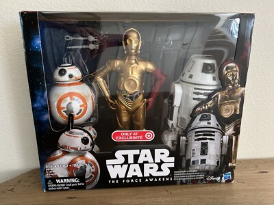 NEW Star Wars The Force Awakens Droid 3-Pack C-3PO BB-8 R0-4LO Disney ...