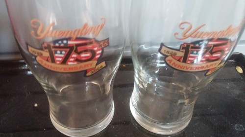 SET OF TWO (2) YUENGLING BEER 175TH ANNIVERSARY PINT GLASSES - AND RARE ...