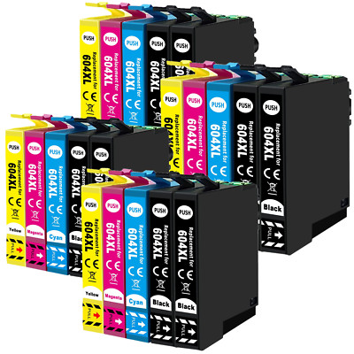 LOT Ink Cartridges For Epson 604XL XP-2200 3200 4200 2205 3205 WF-2935 ...