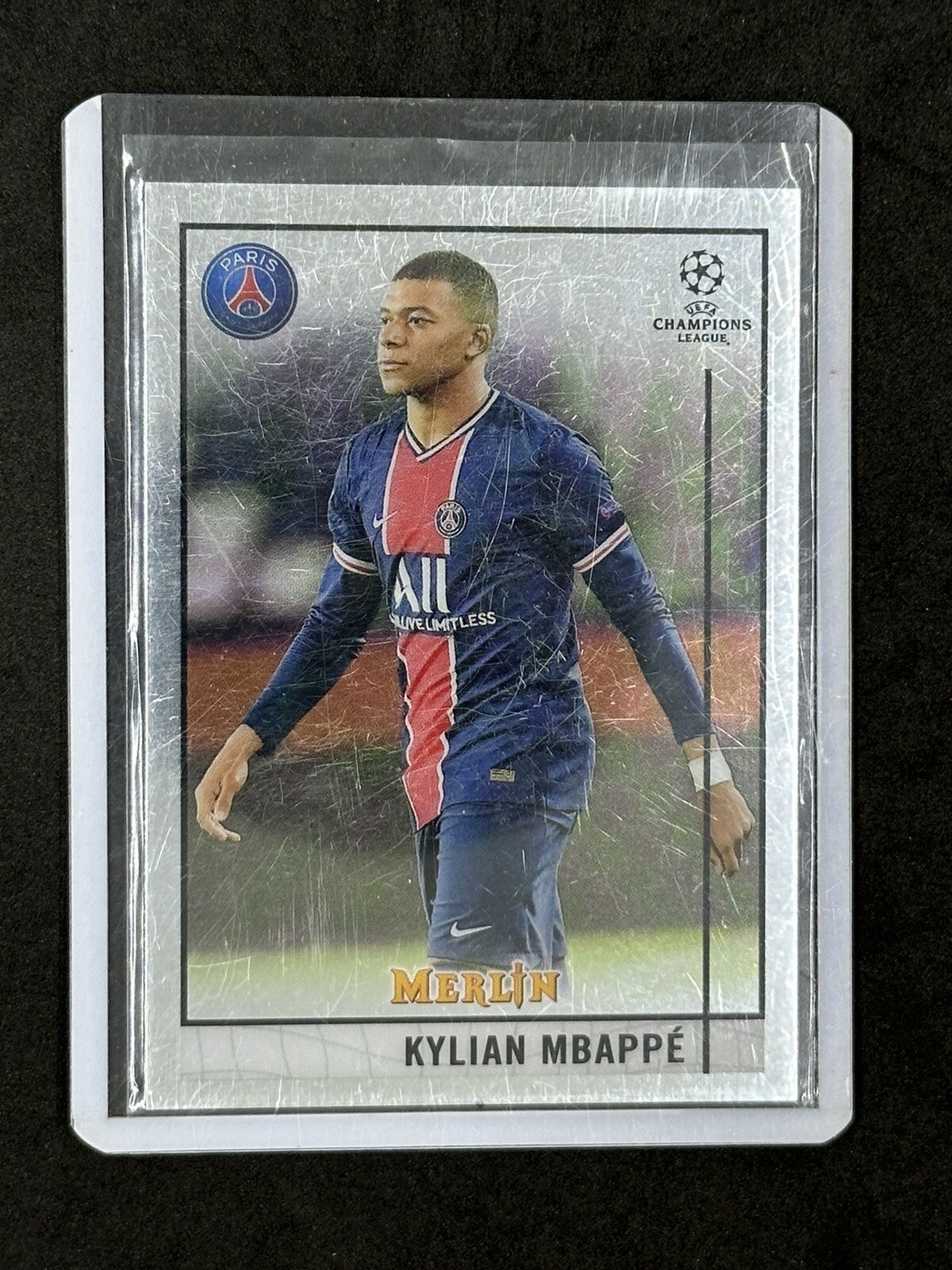 2020-21 Topps Merlin UEFA Champions League Kylian Mbappe Base Card #100 ...