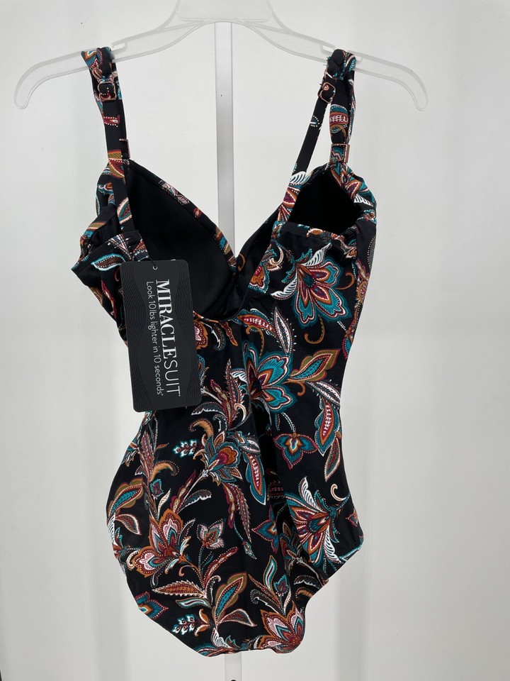 Miraclesuit Womens Scotch Floral Siren One Piece Swimsuit Black Multi ...