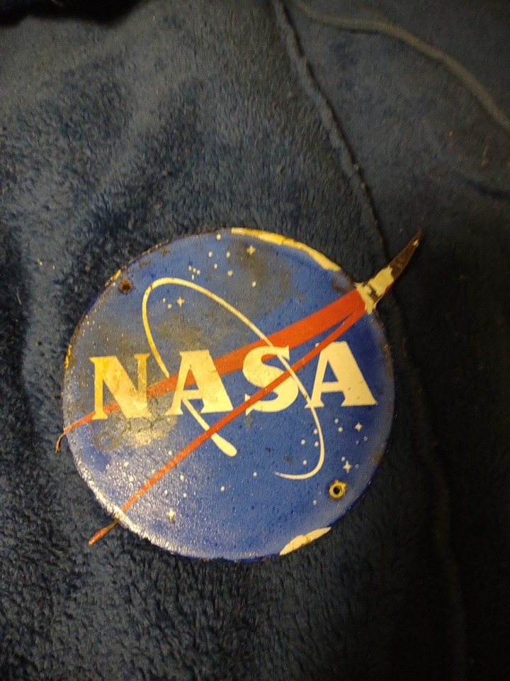 VTG NASA Metal Porcelain Enamel Sign Meatball Logo Apollo Shuttle 7” | eBay