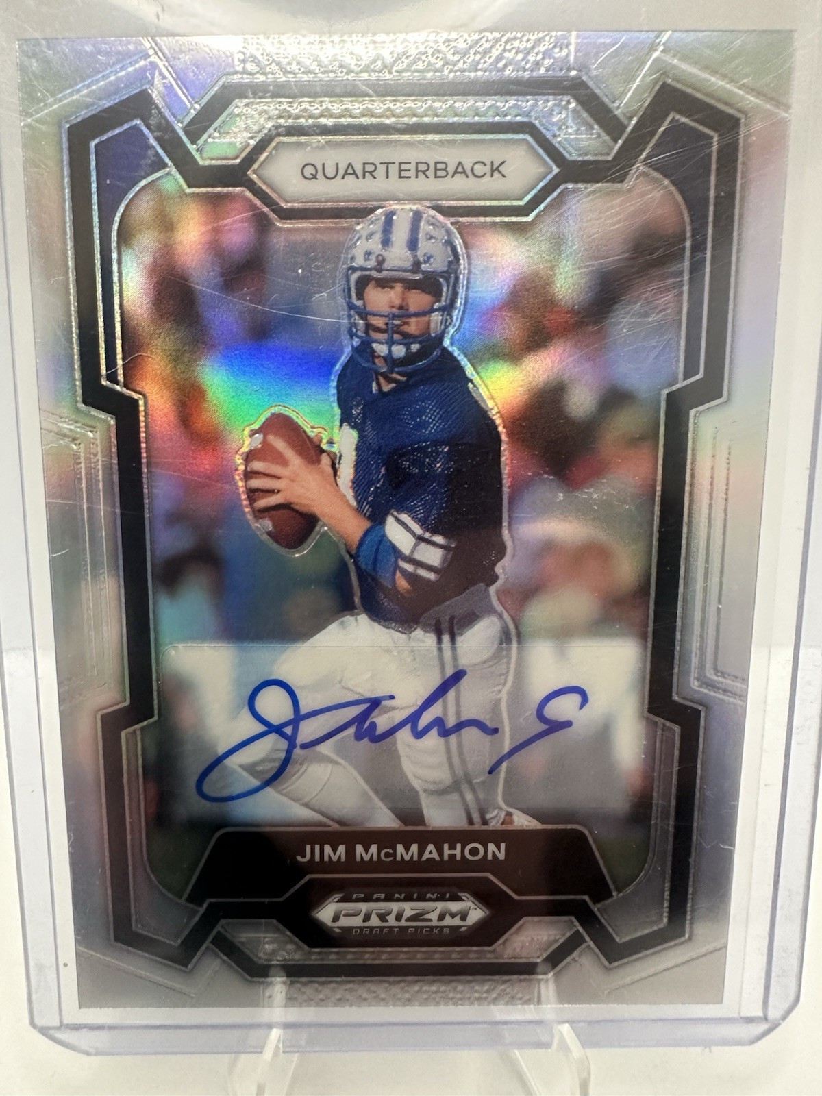 Jim McMahon 2024 Prizm Draft Picks #20 Autographs - Red Flash /49 Price ...