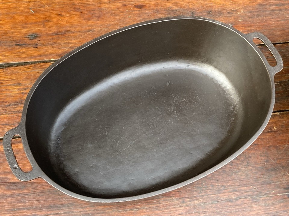 Griswold Cast Iron #7 Slant Erie Oval Roaster | eBay