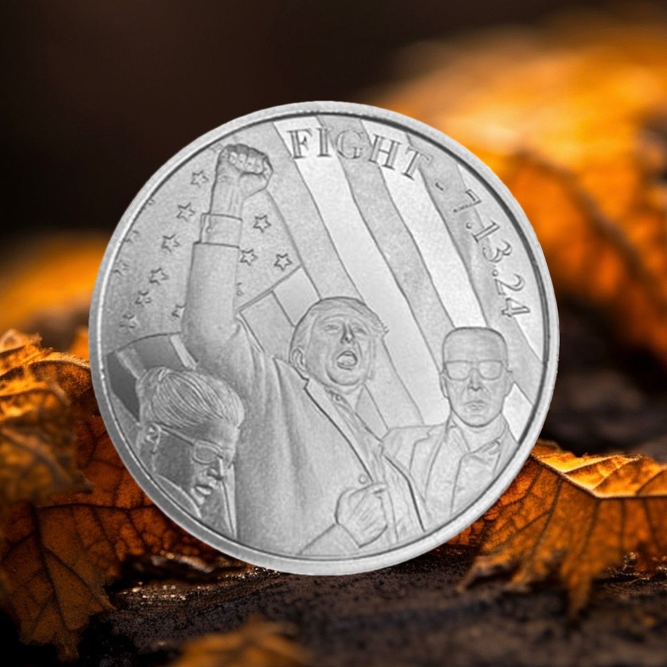 USA President Donald Trump Fight Shooting Assassination Silver Coin ...