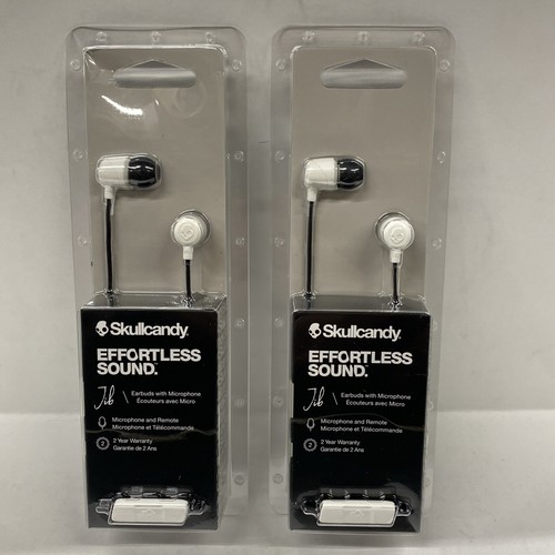 2 pack of Skullcandy Effortless Sound Jib Wired Earphones 3.5mm Jack ...