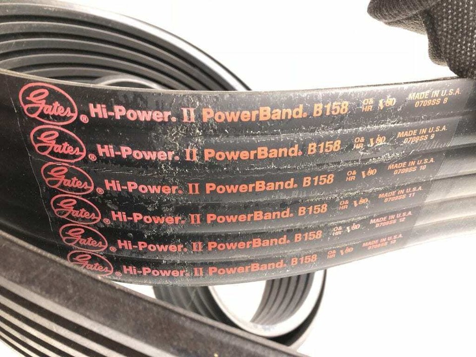 Gates Hi-Power II Powerband B158 V80 V-Belt | eBay