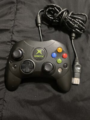 Original Microsoft Xbox S-Type OEM Black Wired Controller With ...