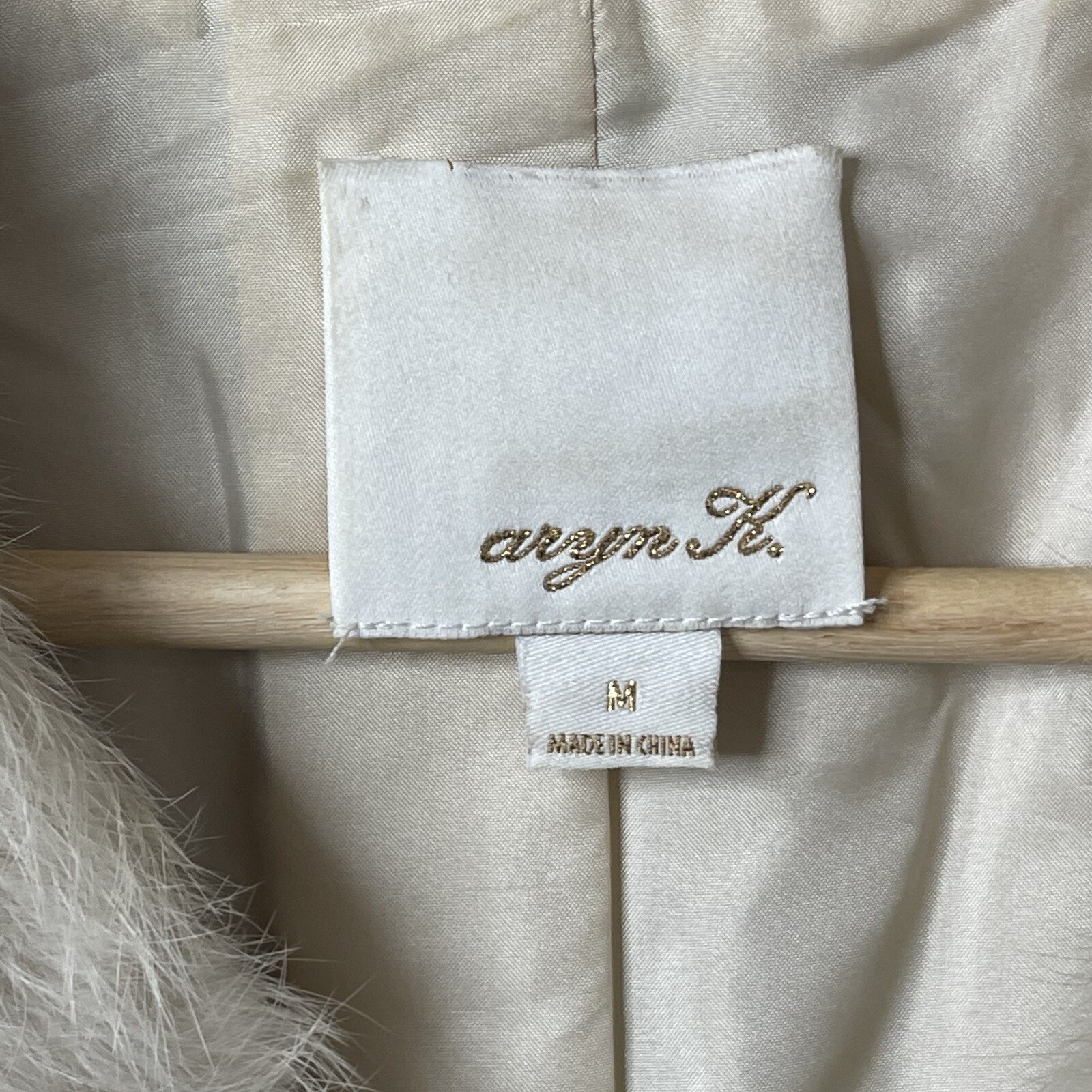 Aryn K Authentic Vest Womens Size M Rabbit Fur Coat Off White Boho | eBay