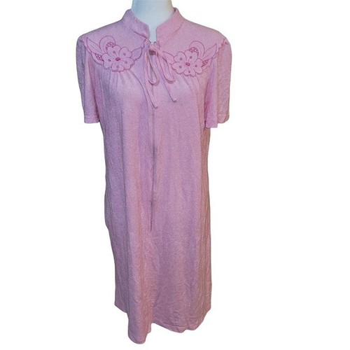 Vintage 1970s It's A Charm Women's Medium Terry Cloth Nightgown Pastel ...