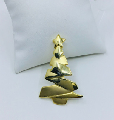 Vintage Danecraft Gold Tone Christmas Tree Brooch | eBay