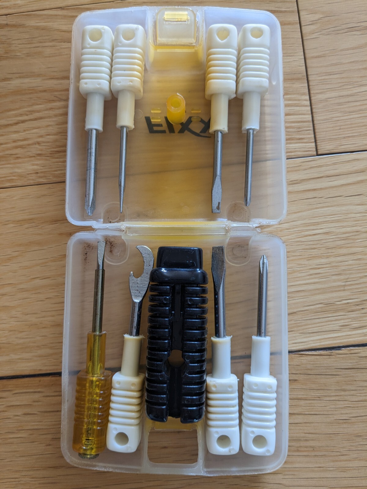 8 tools pocket-sized tool box w lock extension handle makes 6" tools ...