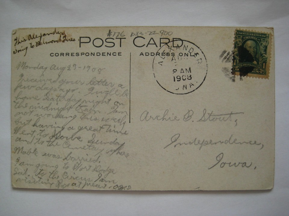 Old Postcard Alexander Iowa, RPPC, Store Fronts, 1908 postmark | eBay