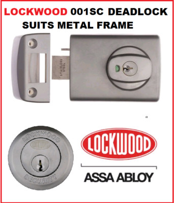 Lockwood Deadlatch Double Cylinder Deadlock Knob Metal Frame Strike 001 ...