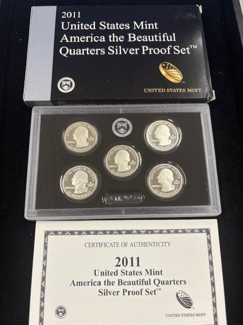 2011 United States Mint America The Beautiful Quarters Silver Proof Set ...