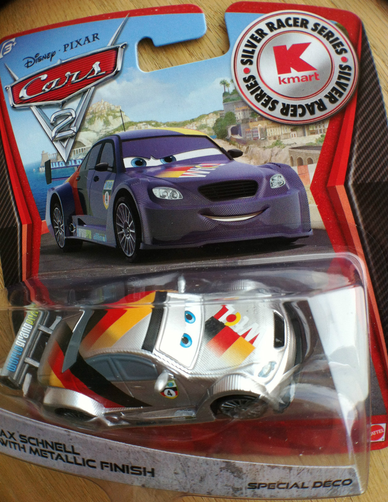 Disney PIXAR Cars 2 SILVER RACER SERIES Kmart MAX SCHNELL METALLIC ...