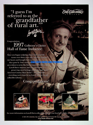 Lowell Davis Statues ERTL Collectibles 1997 Print Magazine Ad Poster ...
