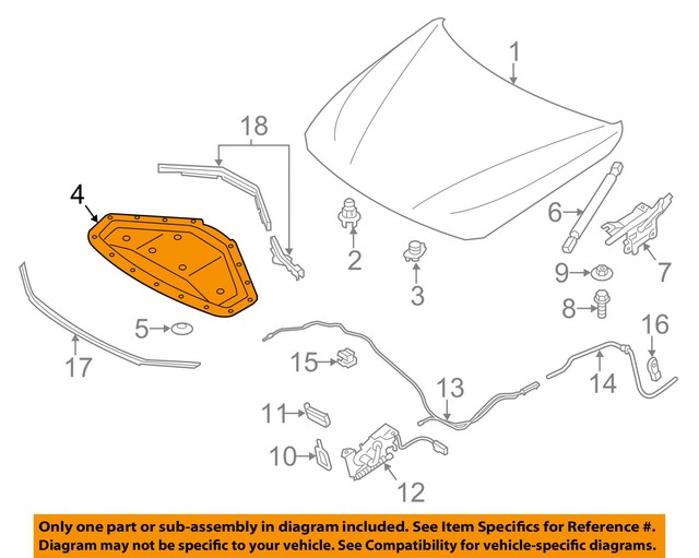 Genuine BMW OEM 51487221993 Sound Insulating Engine Hood for sale ...