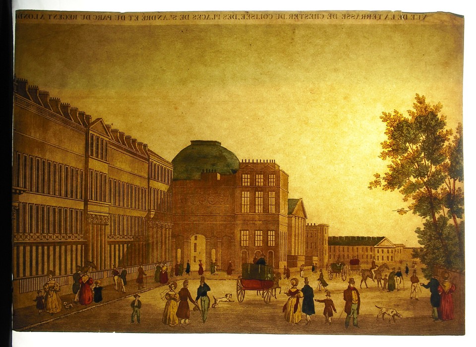 Engravings Print 19th c1830 View Terrace of Chester London England ...