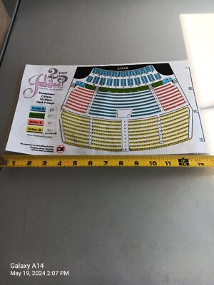 Bally's Jubilee/ Paris: Producer's Theater Seating Chart~Rare~ Double ...