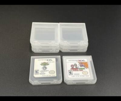 10pcs 3DS Cases Clear Plastic Cartridge Nintendo 3DS & DS games dust ...