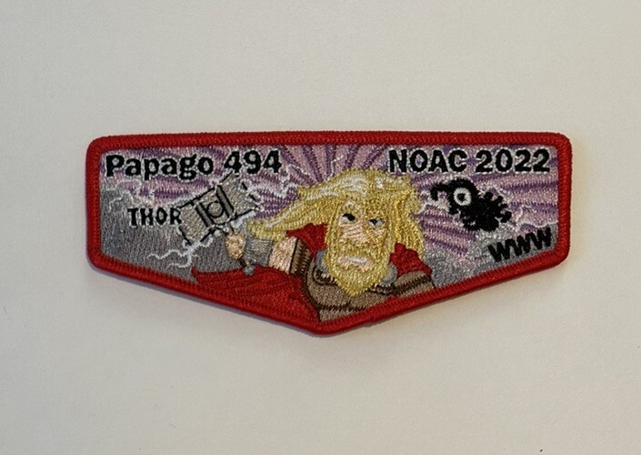 OA BSA FLAP PATCH PAPAGO LODGE NOAC 2022 THOR RED BORDER RARE | eBay