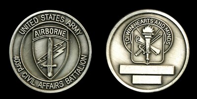 Challenge Coin - US Army 403rd Civil Affairs Battalion - Special ...
